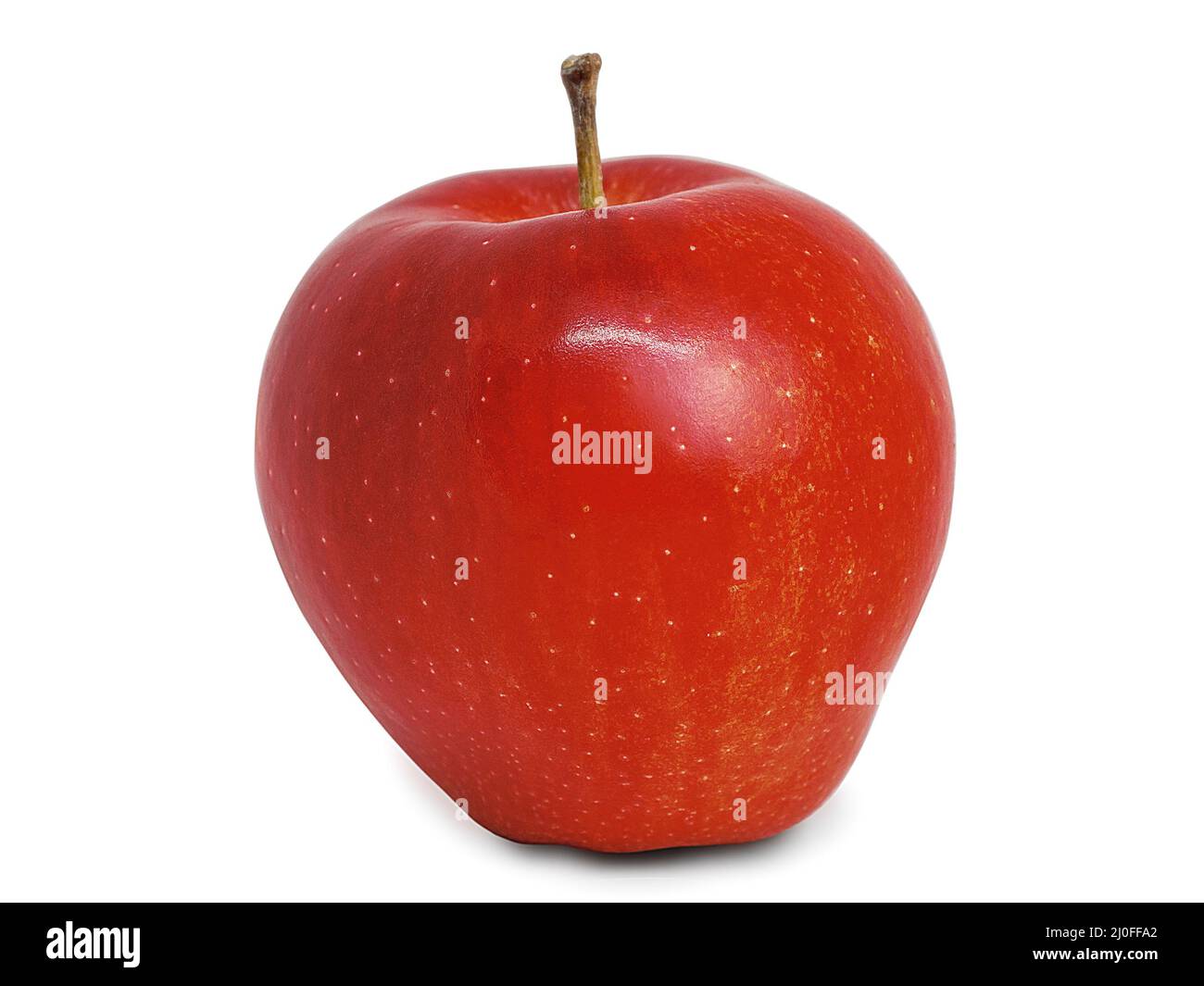Beautiful red apple on a white isolated background Stock Photo - Alamy
