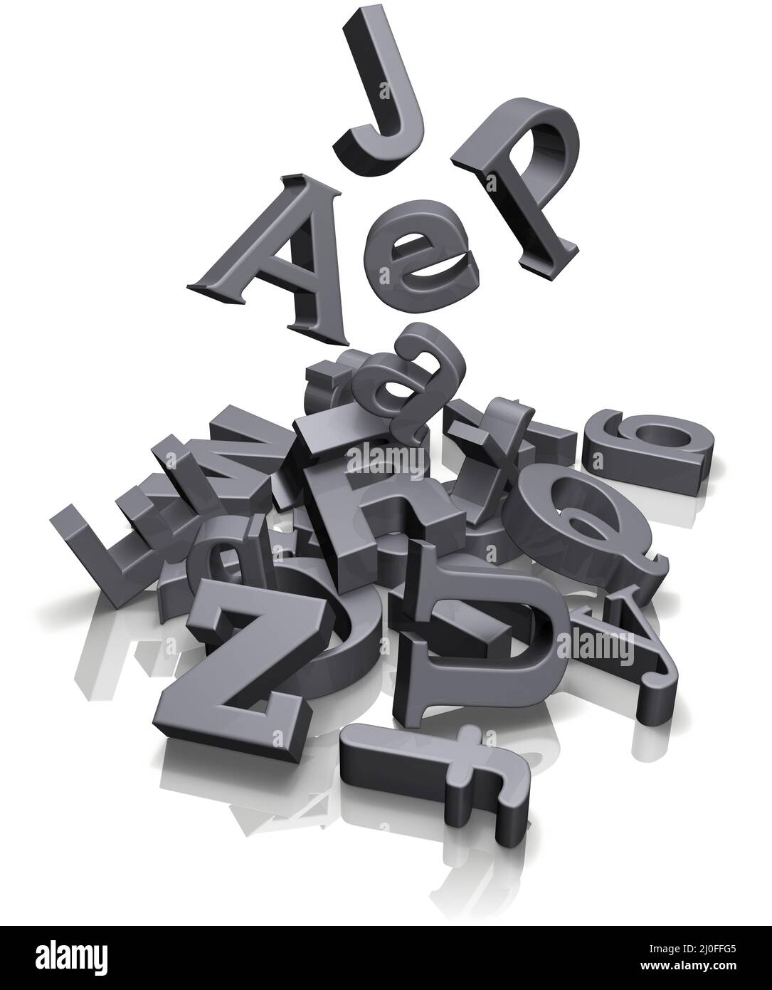 Letters fall down Stock Photo - Alamy