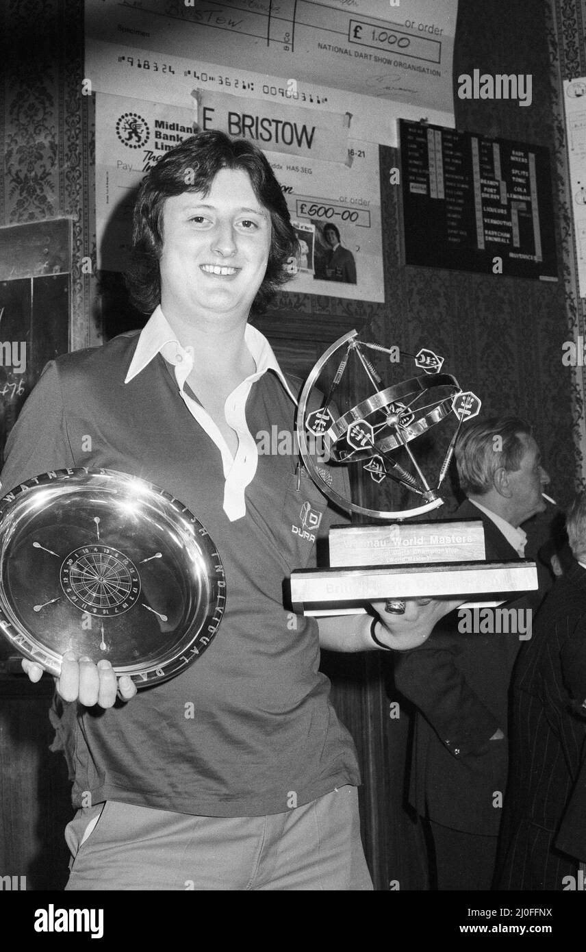 Twenty One year old British darts player Eric Bristow at his local pub ...