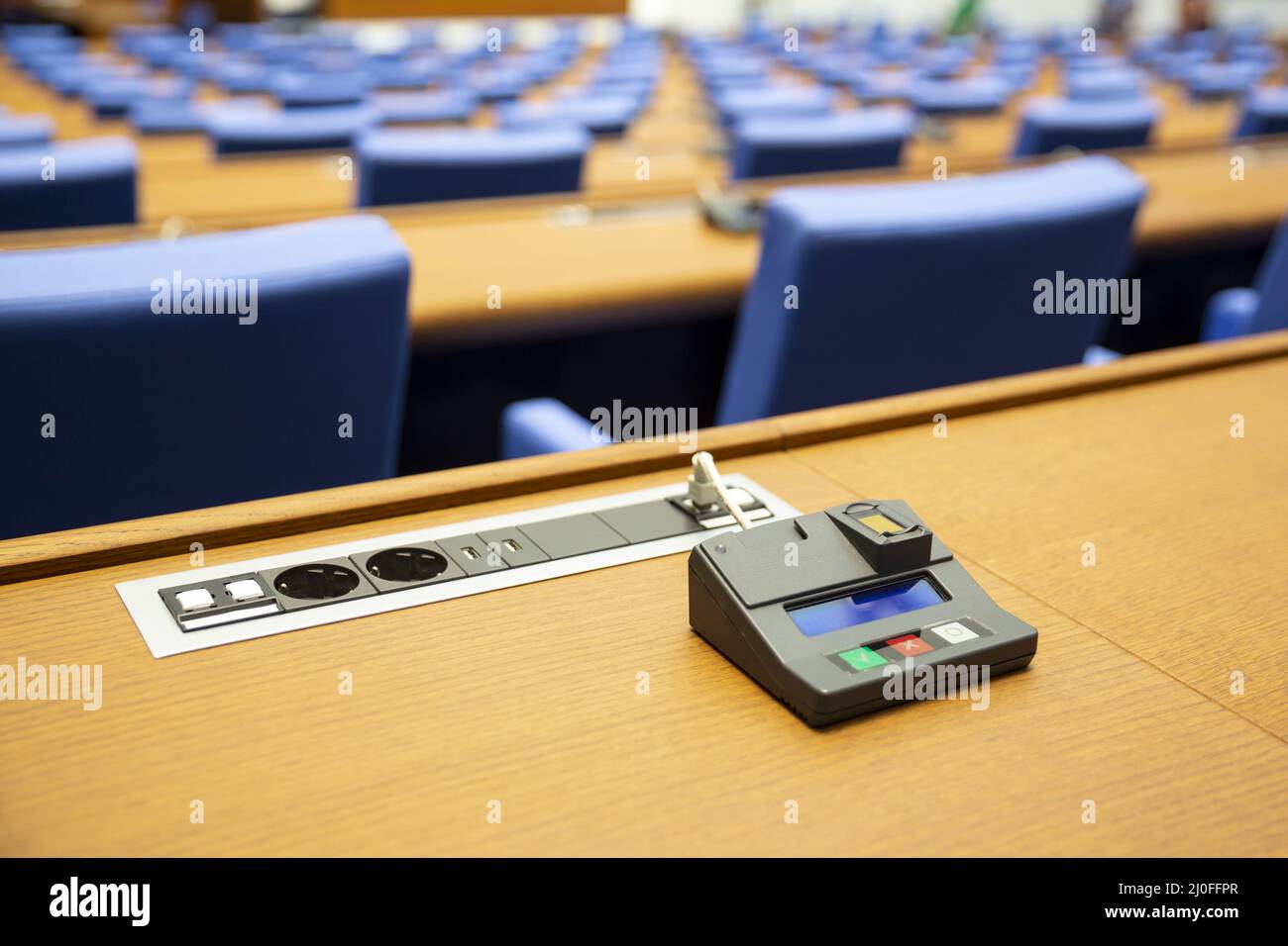 Inside of an empty parliament Stock Photo - Alamy