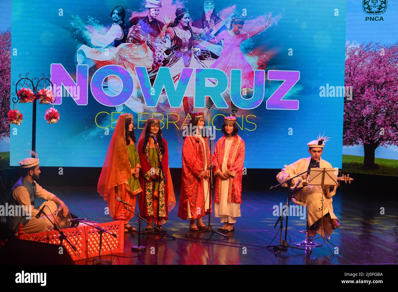 Islamabad, Pakistan. 17th Mar, 2022. Artists of Gilgit Baltistan music ...
