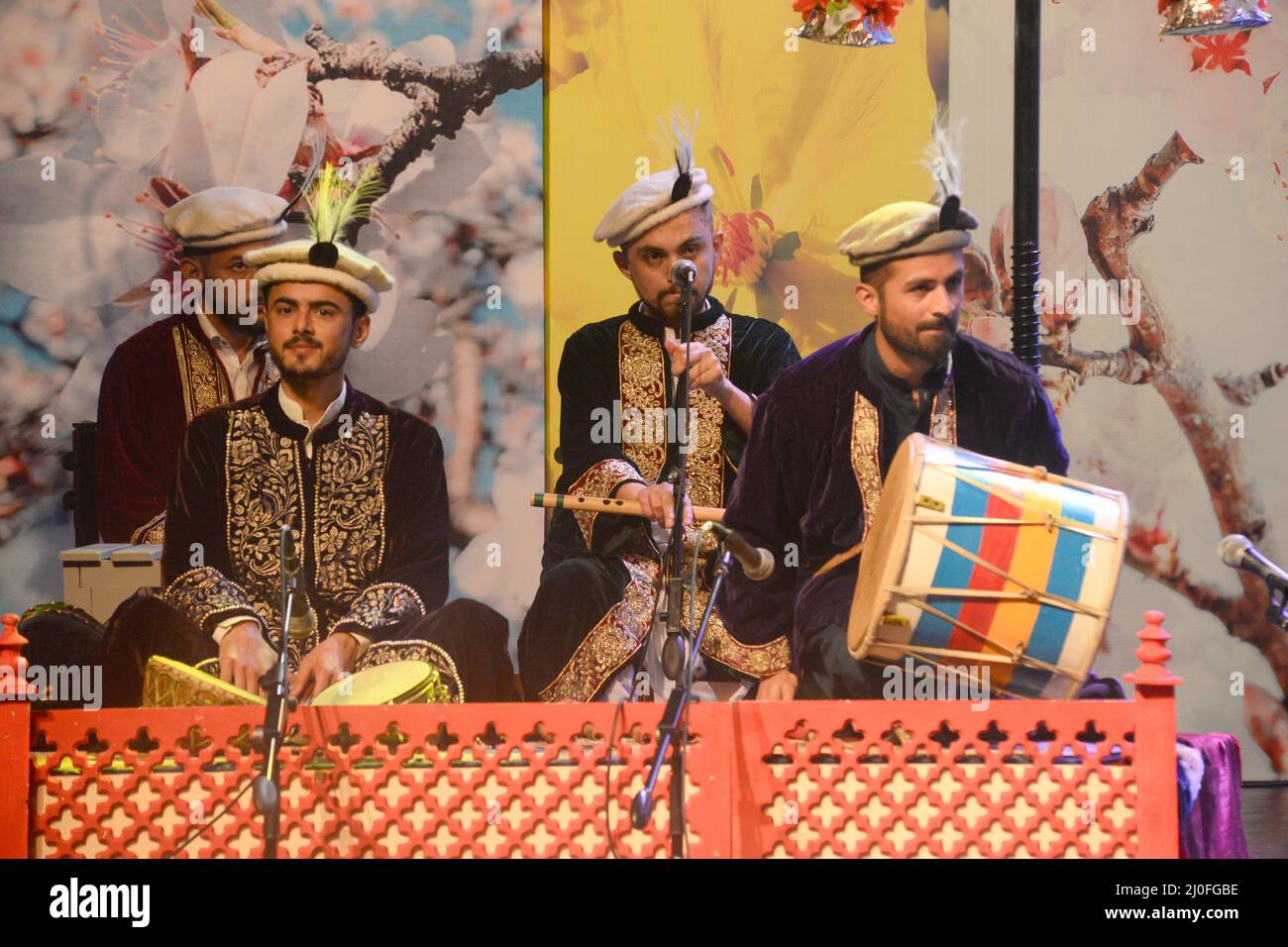 Islamabad, Pakistan. 17th Mar, 2022. Artists of Gilgit Baltistan music ...