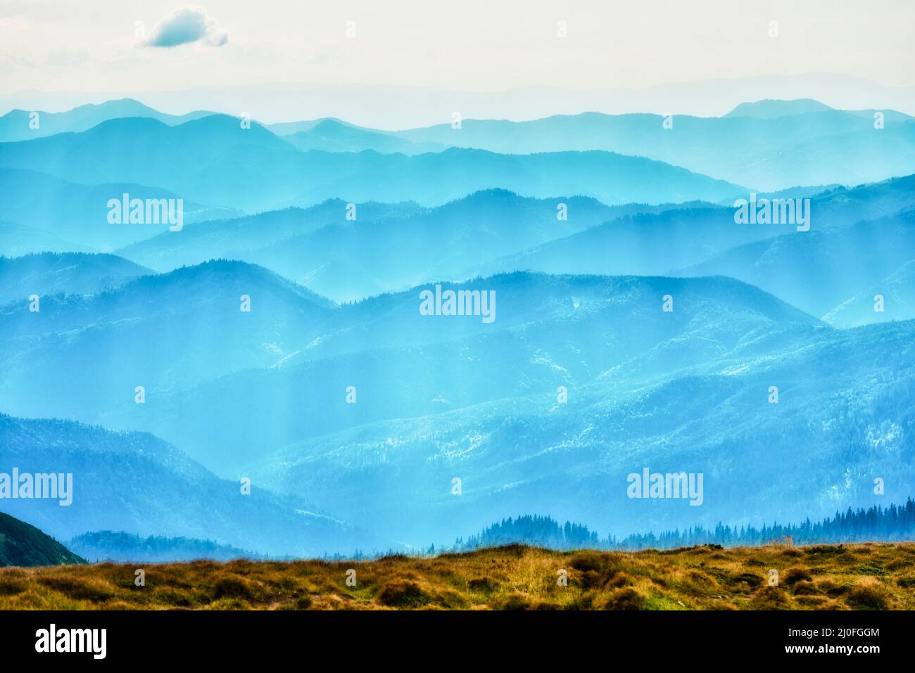 Blue mountains nature landscape Stock Photo - Alamy