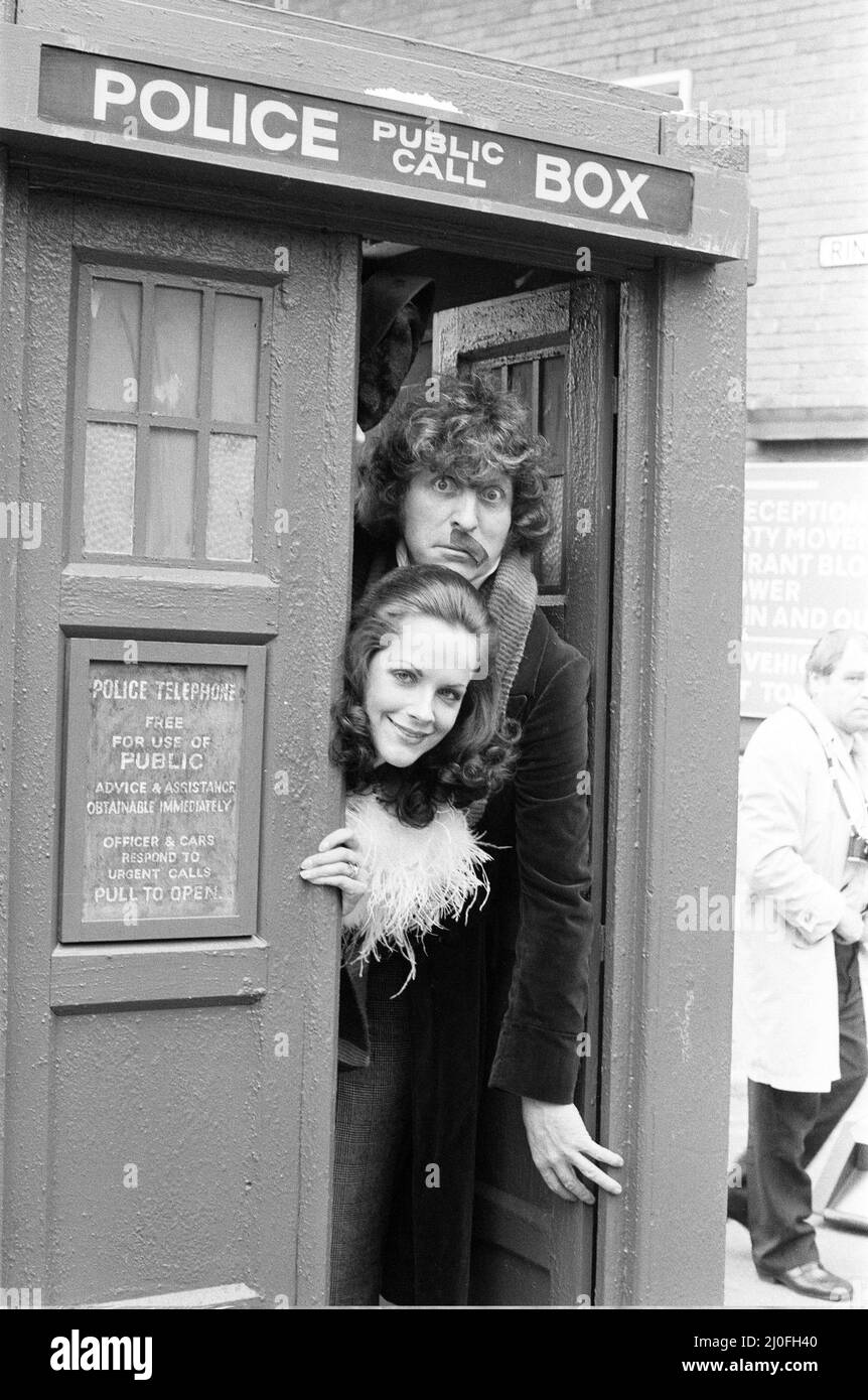 Doctor Who, actor Tom Baker - the 4th Doctor - pictured with fellow ...