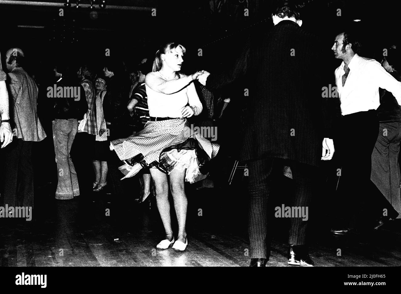 Rock And Roll Dancers Jiving On The Dance Floor At A Jerry Lee Lewis