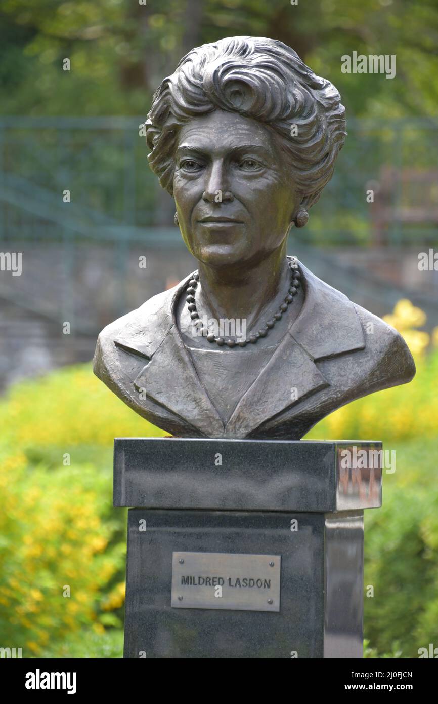 Statue of Mildred Lasdon at Lasdon Park and Arboretum in Katonah, New ...
