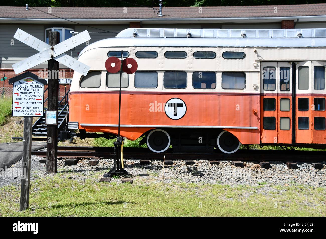 Boston PCC Trolley 3204 at Trolley Museum of New York in Kingston, New ...