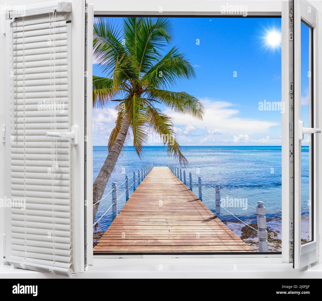 Ocean view window Stock Photo - Alamy