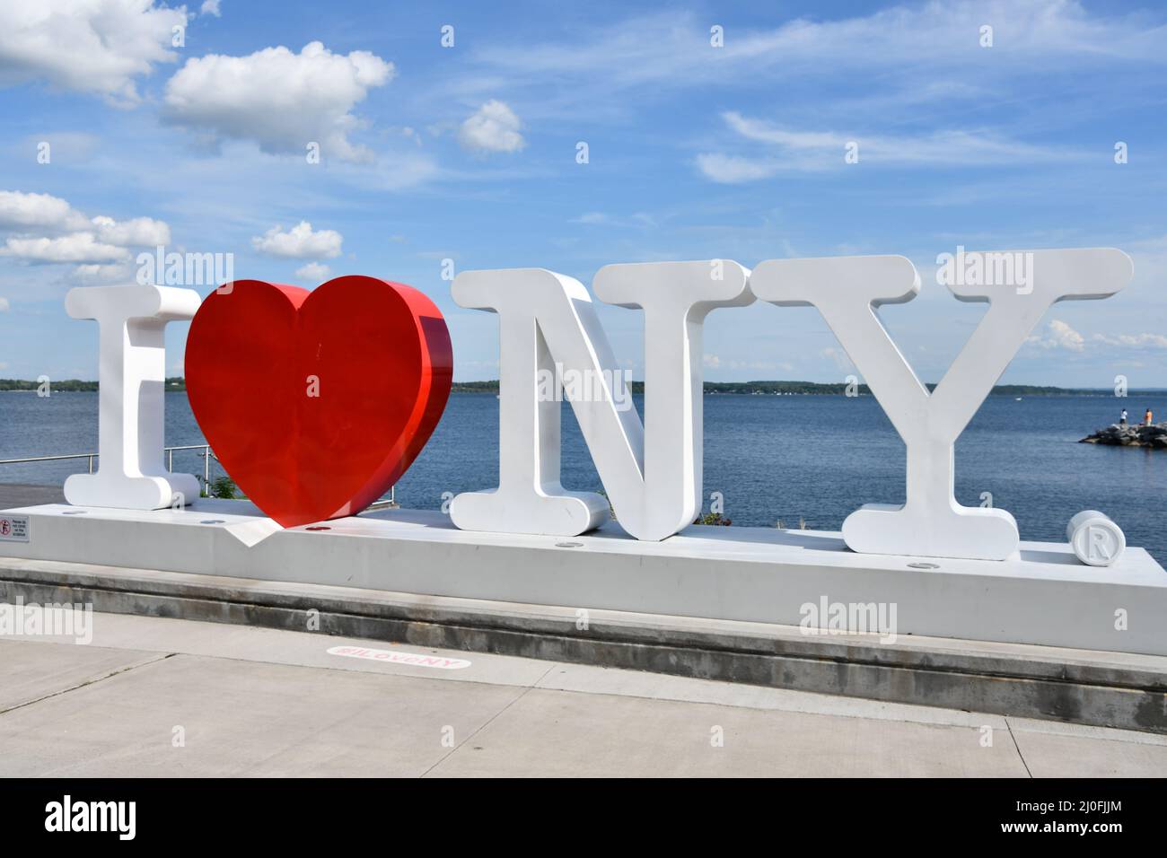 I Love New York sign at the Finger Lakes Welcome Center in Geneva, New ...