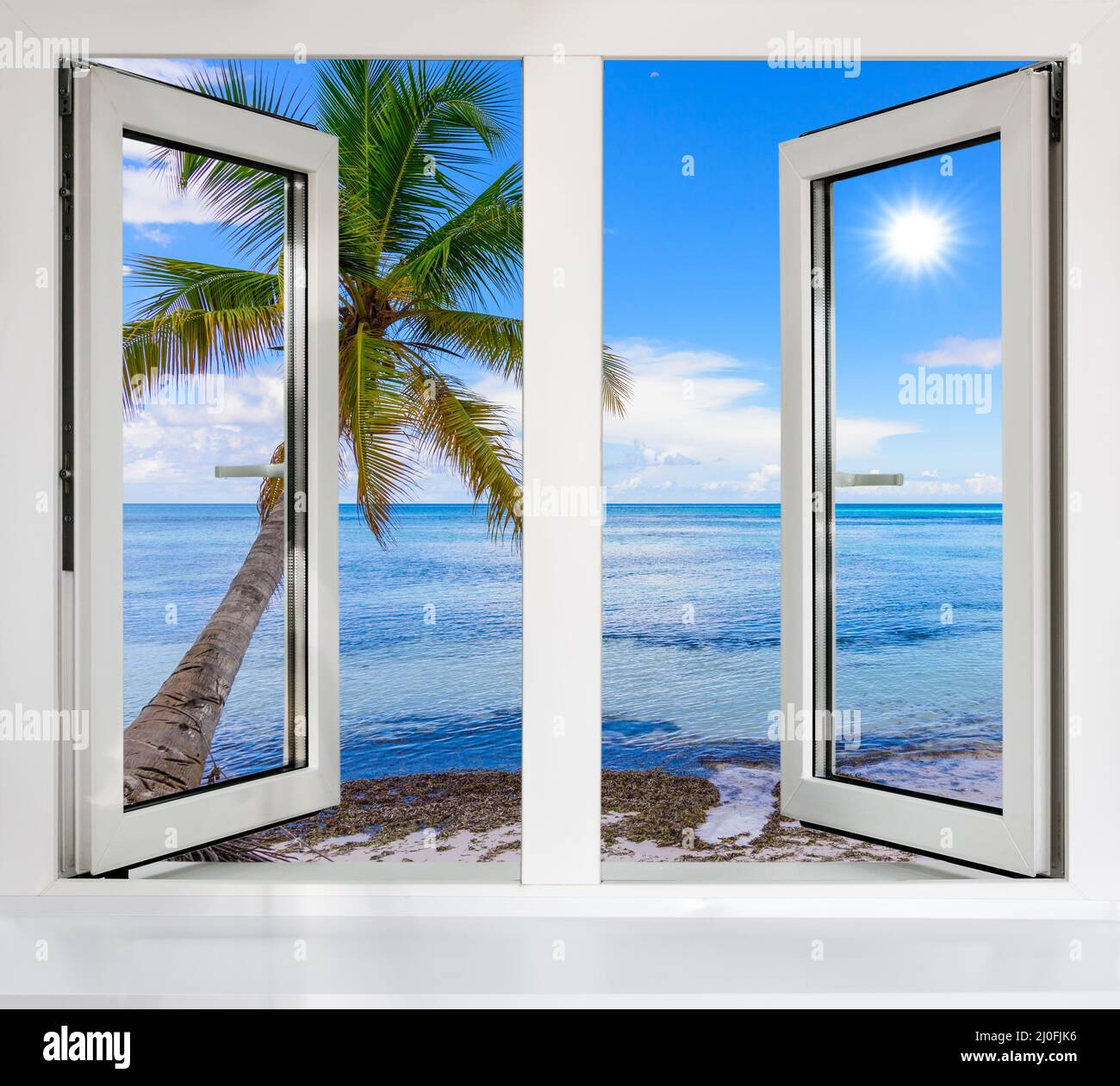 Ocean view window Stock Photo - Alamy