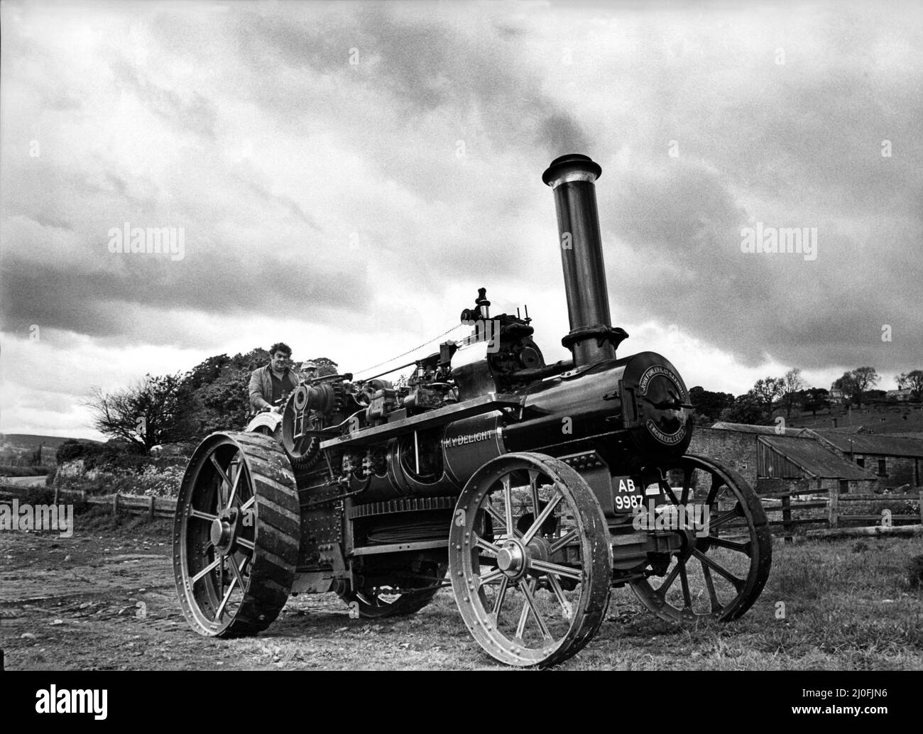Fowler traction engine Black and White Stock Photos & Images - Alamy