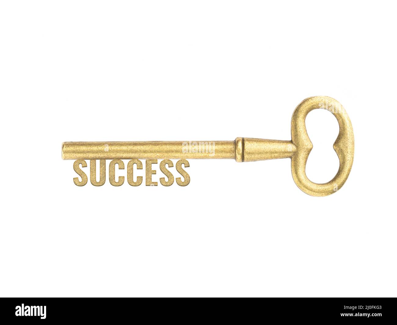 Bronze vintage antique keys with word Success isolated on white ...