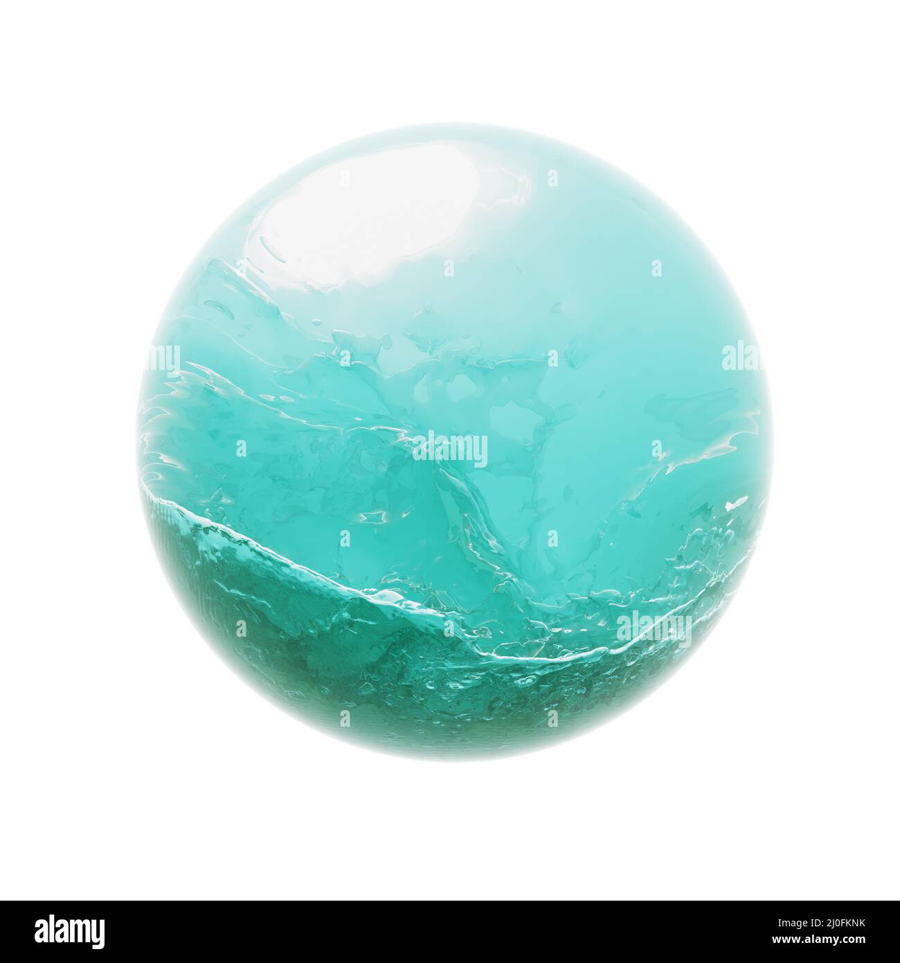 Beautiful abstract blue ball with water inside. 3d rendering Stock ...