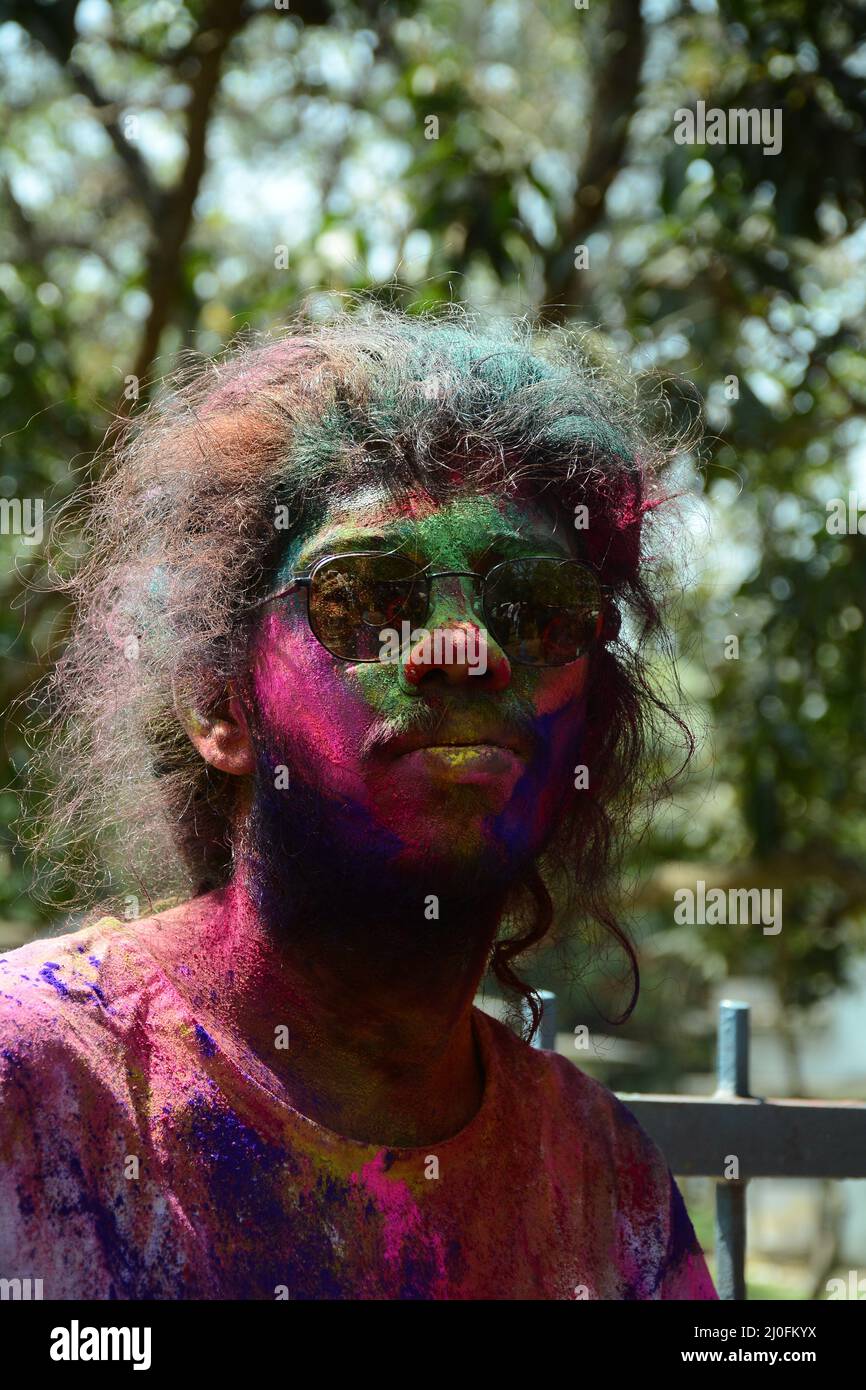 Santiniketan, West Bengal, India. 18th Mar, 2022. Basanta Utsav ...