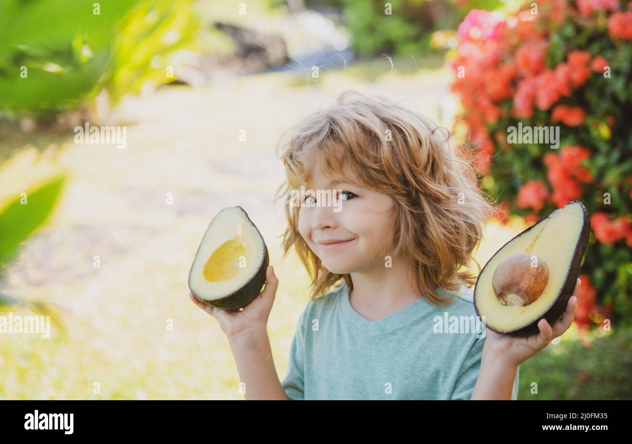 Funny food avocado half hi-res stock photography and images - Alamy