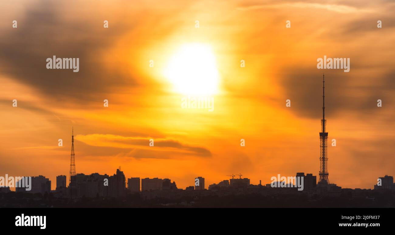Modern sunset landmark hi-res stock photography and images - Alamy