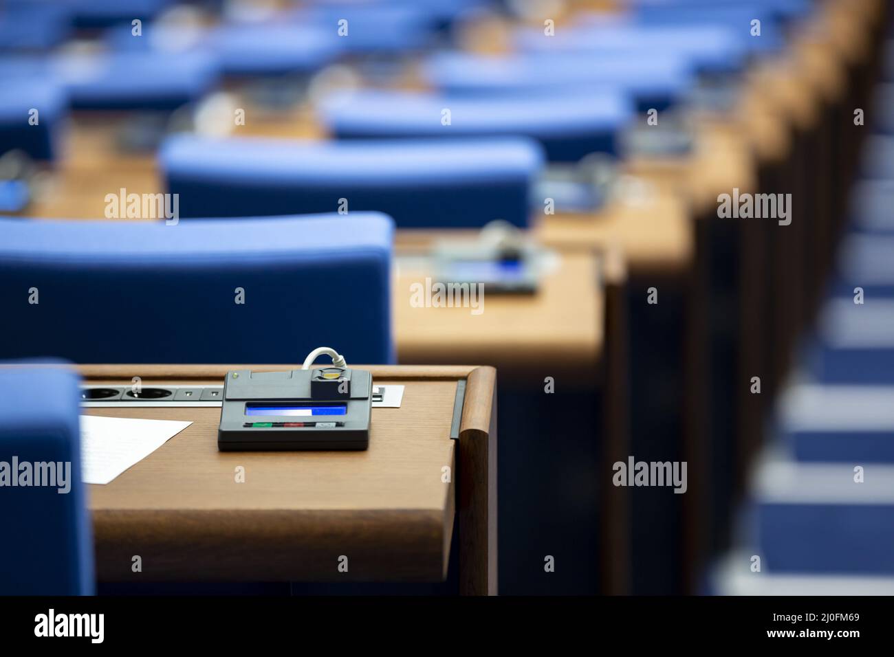 Inside of an empty parliament Stock Photo - Alamy