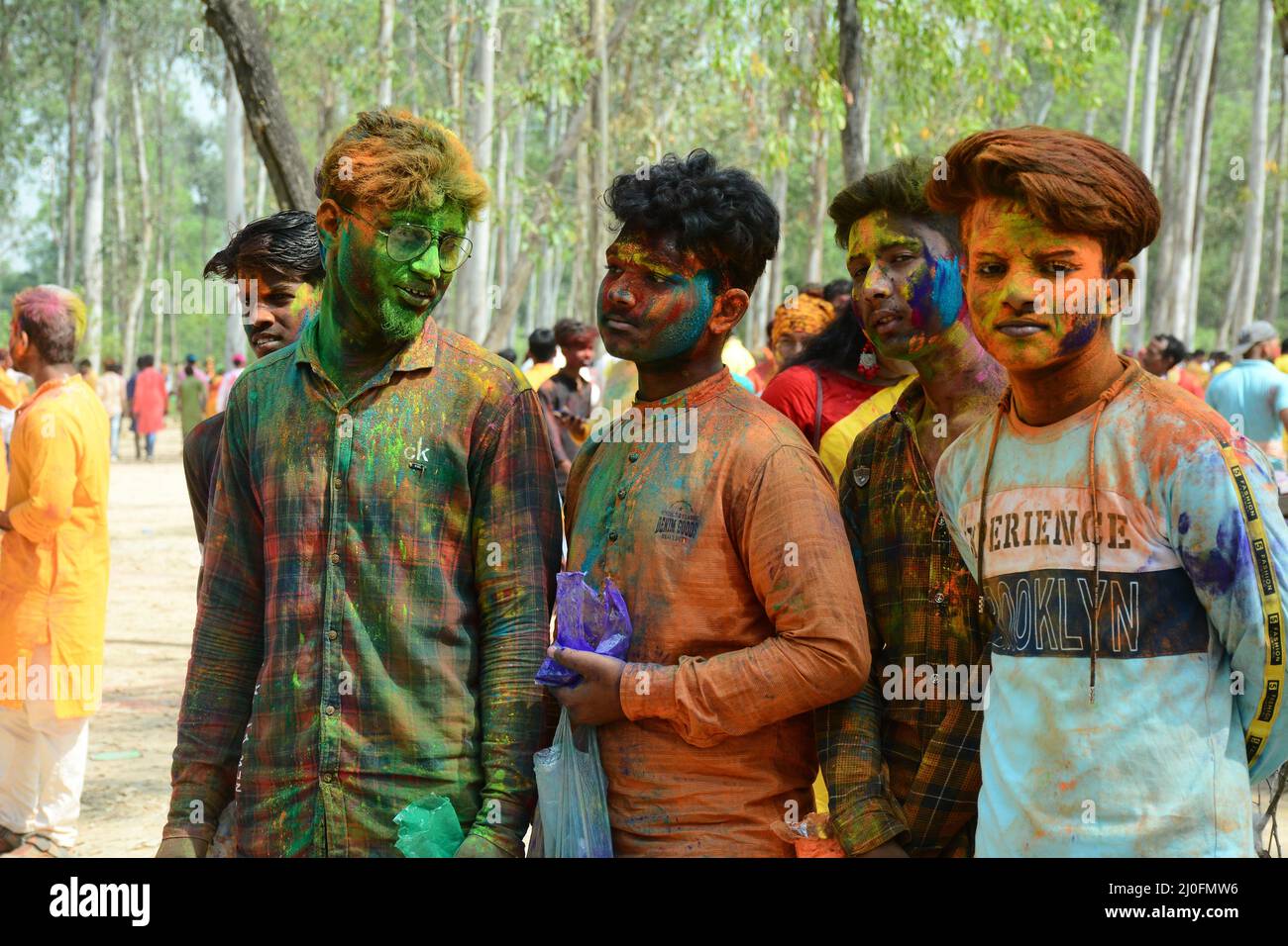 Santiniketan, West Bengal, India. 18th Mar, 2022. Basanta Utsav ...