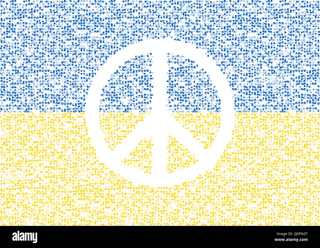 Abstract Geometric Circle dot pattern particle Peace icon shape with ...