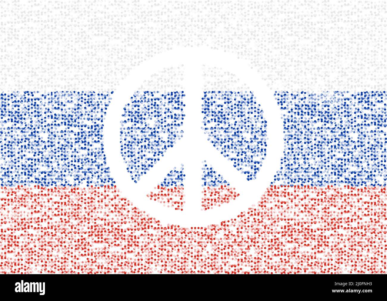 Abstract Geometric Circle dot pattern particle Peace icon shape with ...