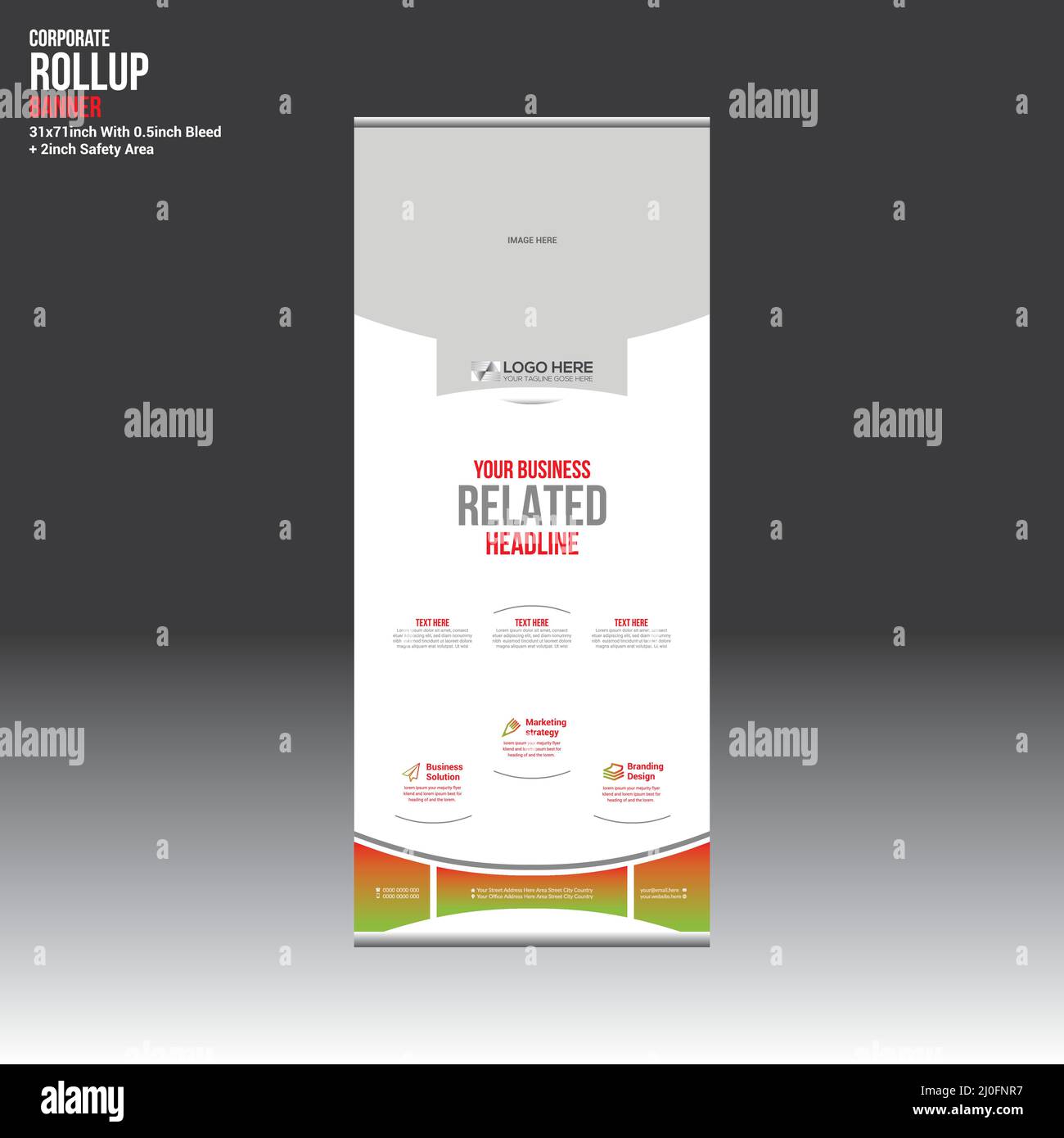 vector roll up banner design Stock Vector Image & Art - Alamy