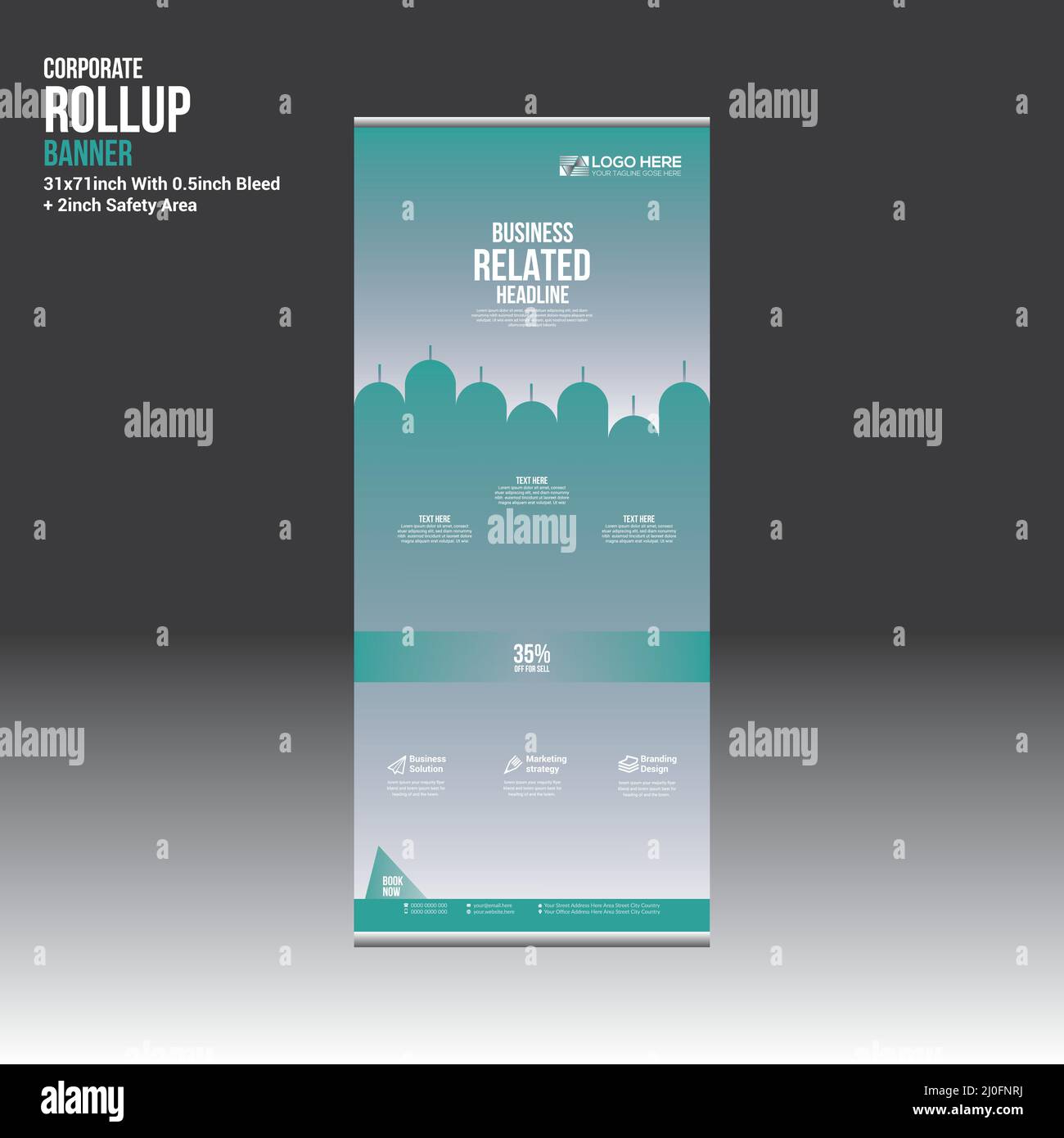 Islamic vector roll up banner design Stock Vector Image & Art - Alamy