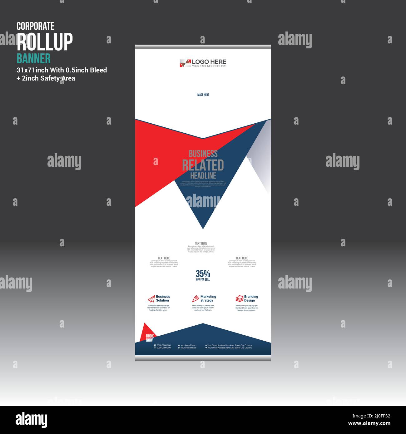 vector roll up banner design Stock Vector Image & Art - Alamy