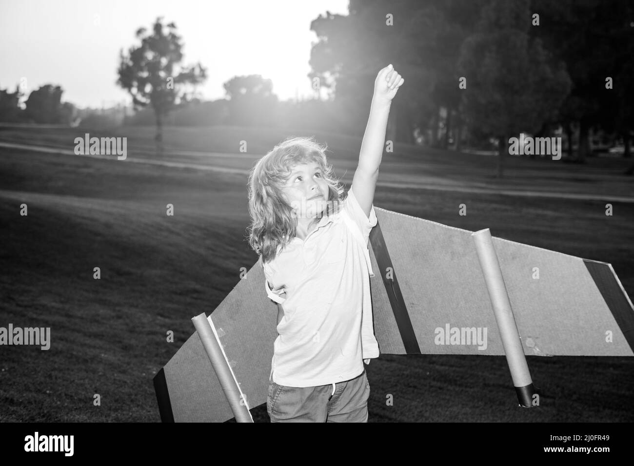 Cardboard jetpack Black and White Stock Photos & Images - Alamy