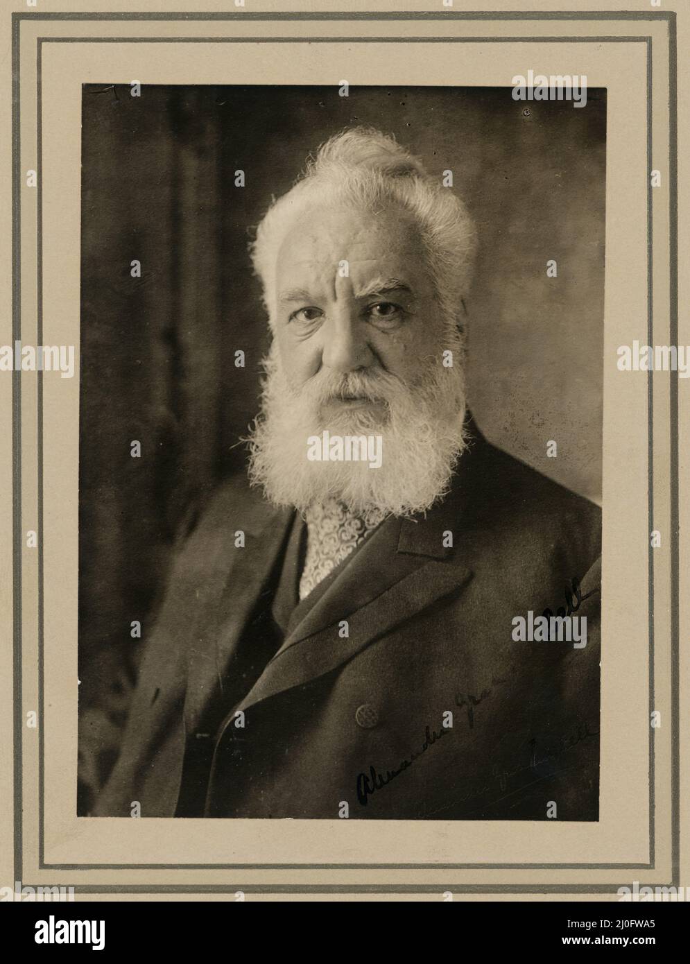 Vintage photograph of American inventor of the telephone Alexander ...