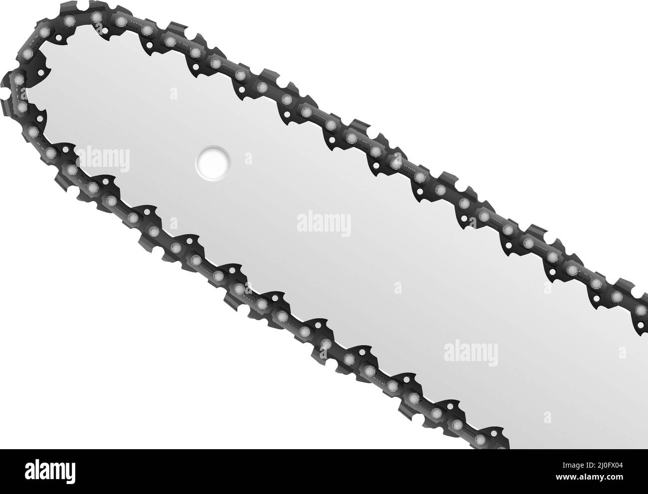 Chainsaw chain on a white background. Vector illustration Stock Vector ...