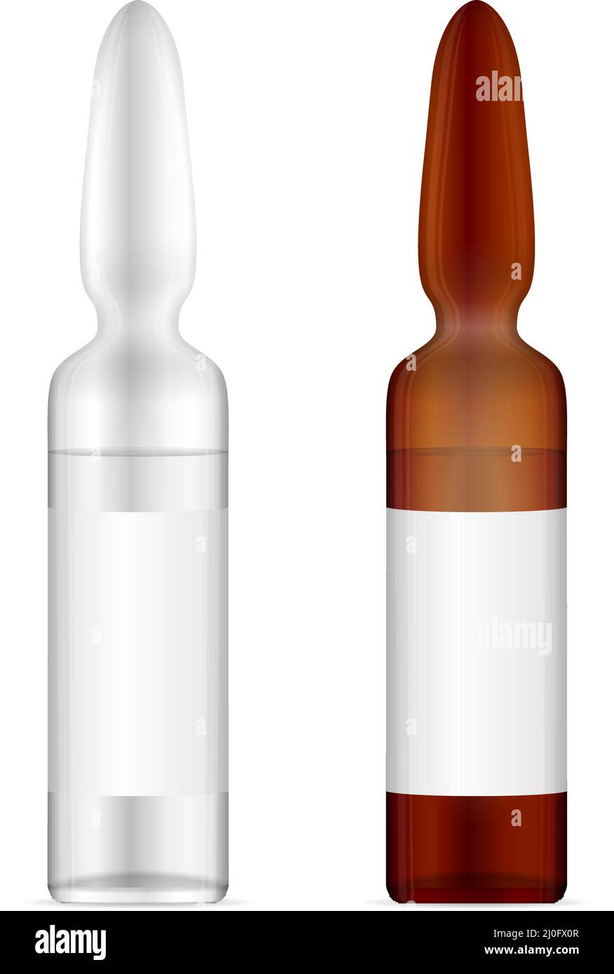 Medical ampule set on a white background. Vector illustration Stock ...