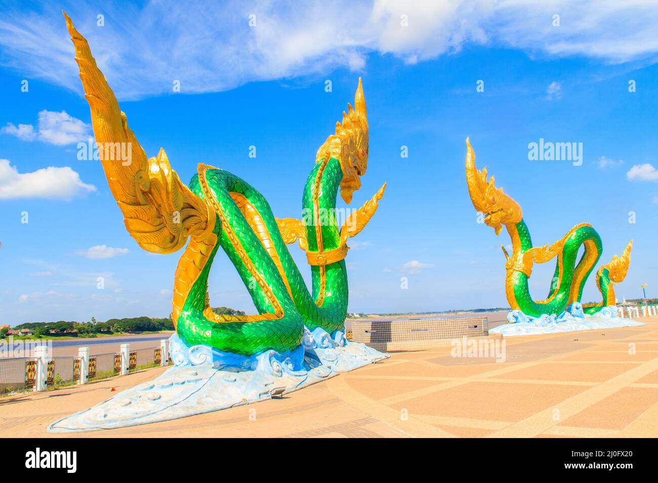 Amazing Naga Sculpture at Mekong Riverside nearby Walking Street in ...