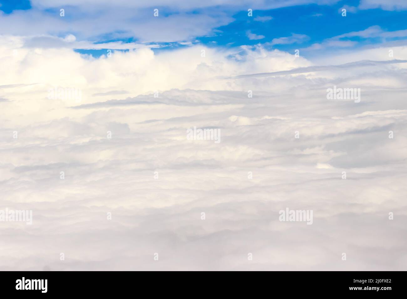 Beautiful cloudscape from sky aerial view. Beauty of nature view from ...