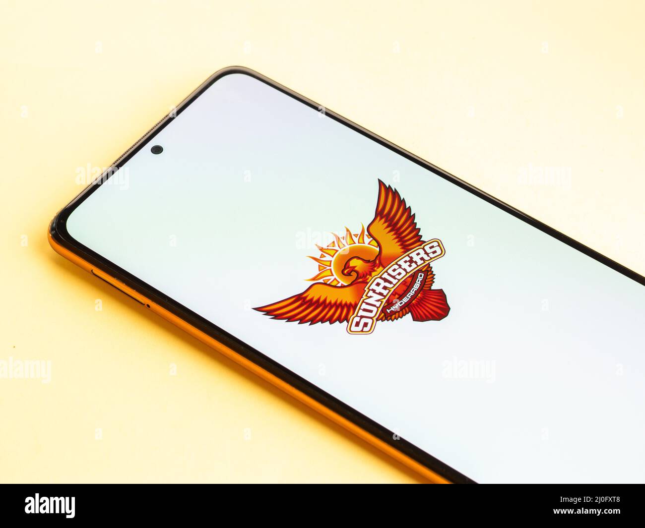 West Bangal, India - March 18, 2022 : Sunrisers Hyderabad logo on phone ...