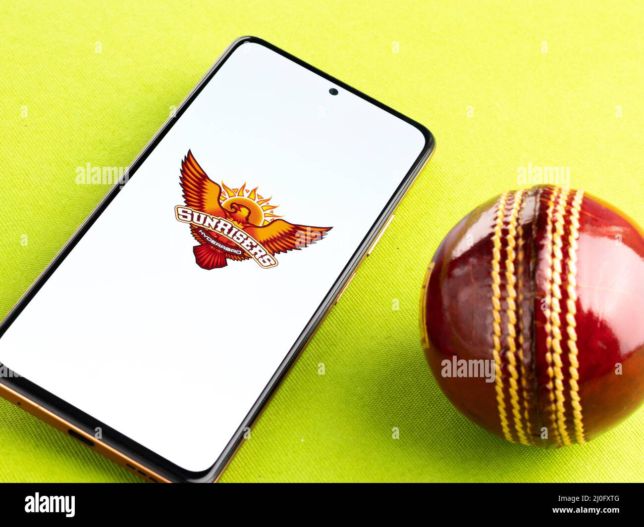 West Bangal, India - March 18, 2022 : Sunrisers Hyderabad logo on phone ...