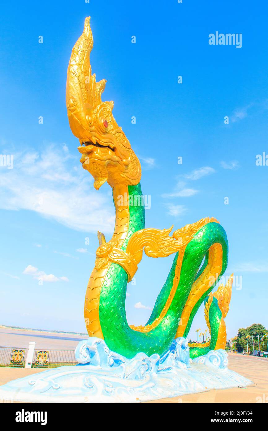 Amazing Naga Sculpture at Mekong Riverside nearby Walking Street in ...