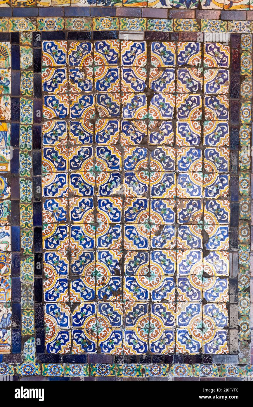 Vertical shot of a religious pattern inside a church in downtown Lima ...