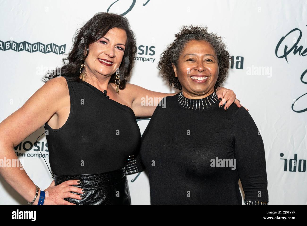 New York, NY - March 18, 2022: KK, the salon owner and Lois, the ...
