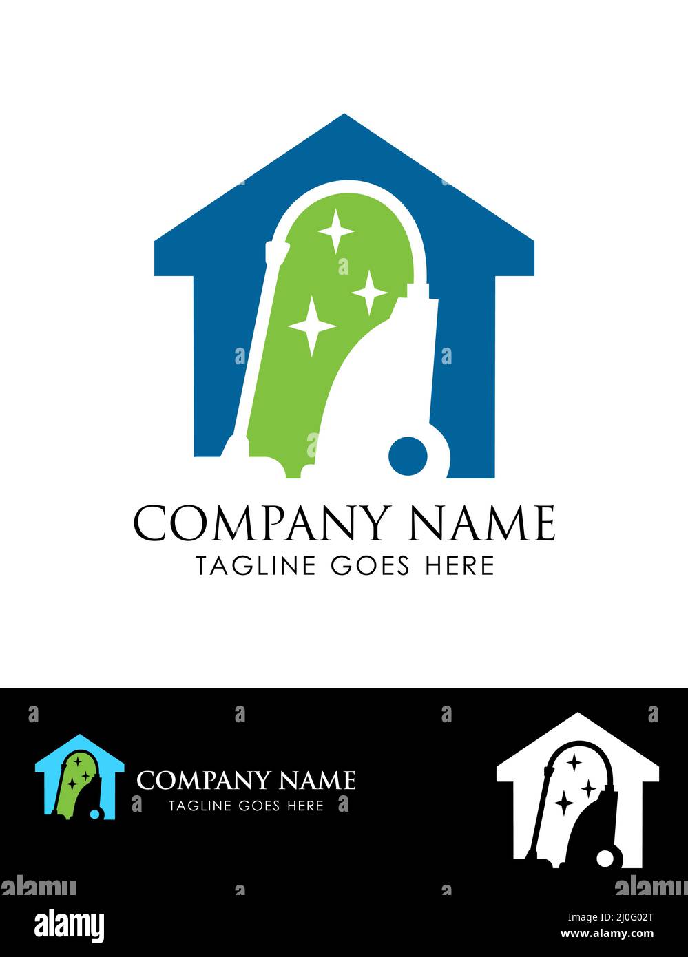 A vector illustration set of House Cleaning Logo Sign Stock Vector ...