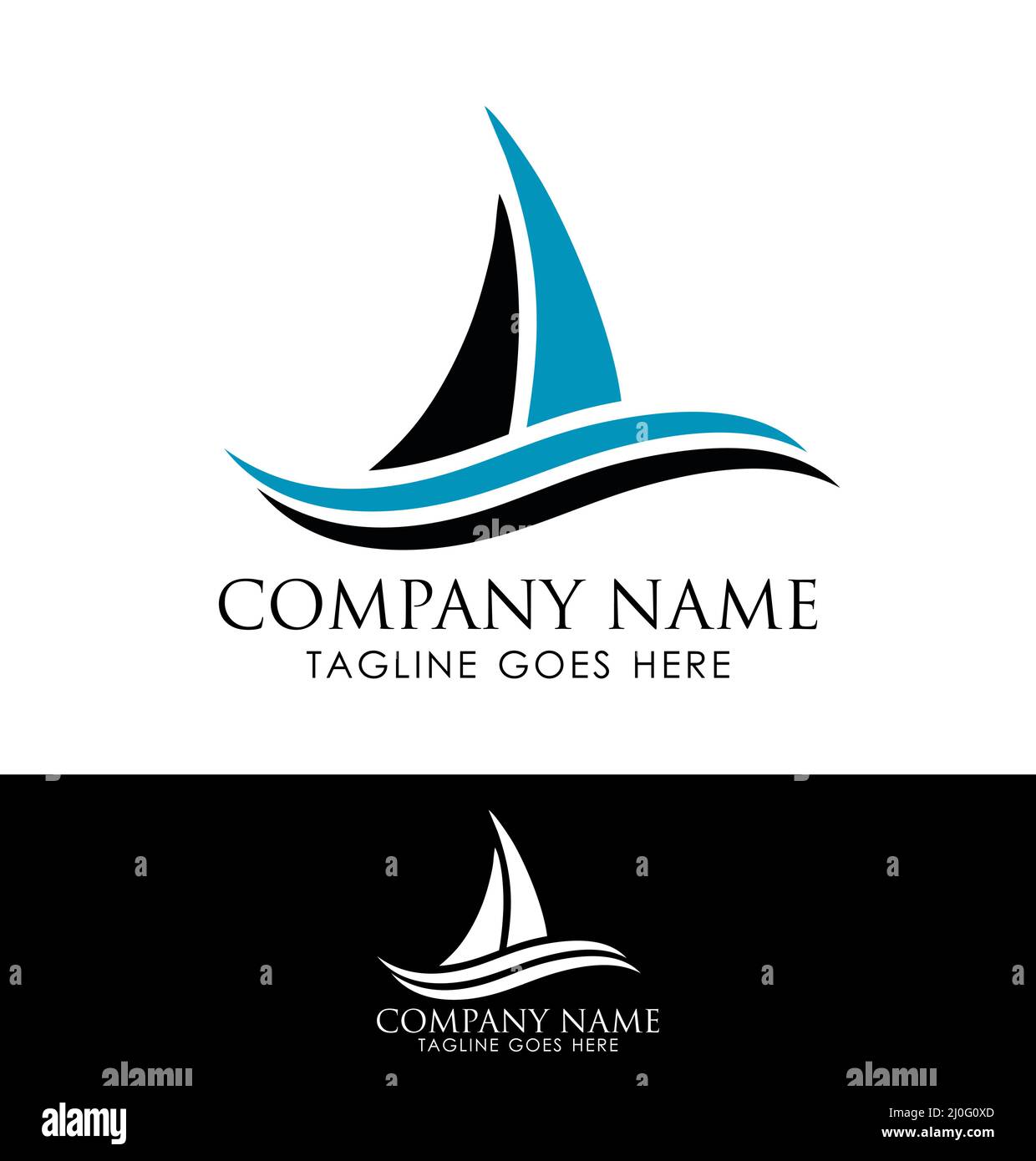 A vector illustration set of Sail Boat Logo Template Vector Sign Stock ...