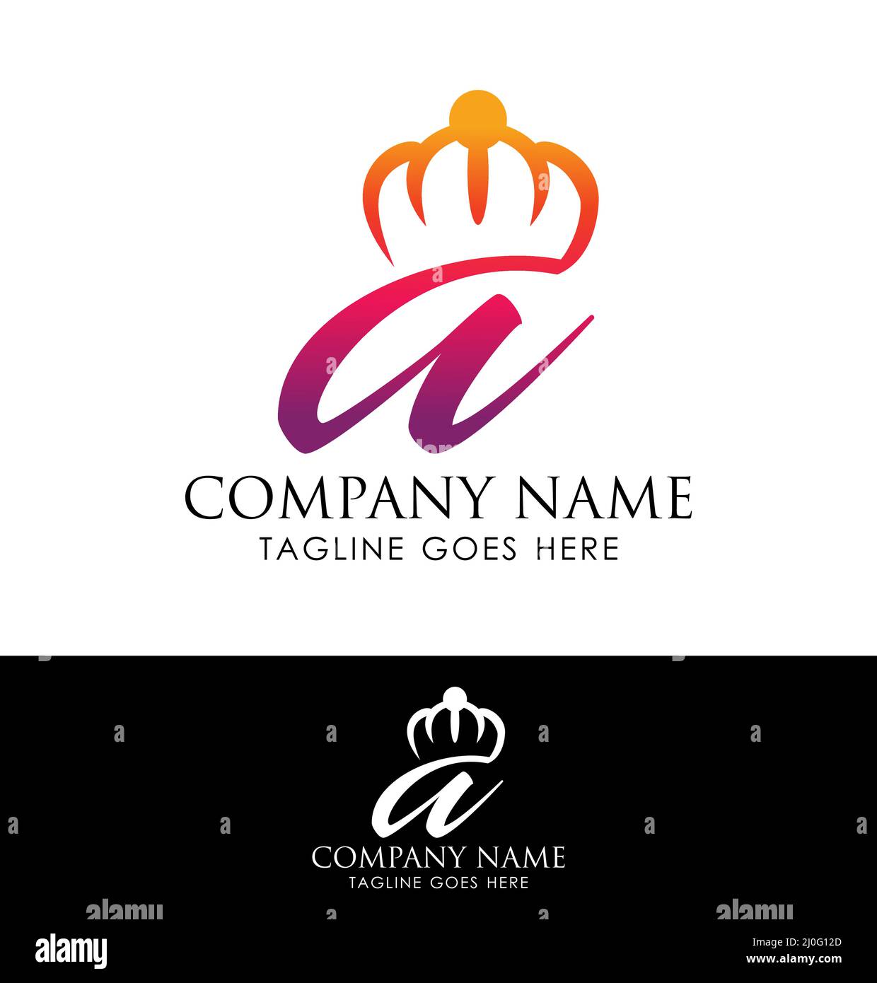 A vector Illustration set of Crown Monogram Letter A vector Logo Stock ...