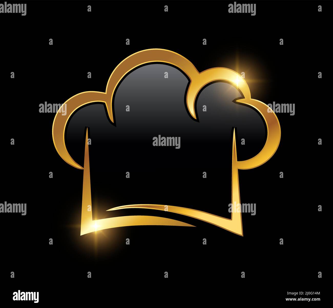 A vector illustration of Golden Chef Hat Vector Illustration Stock ...