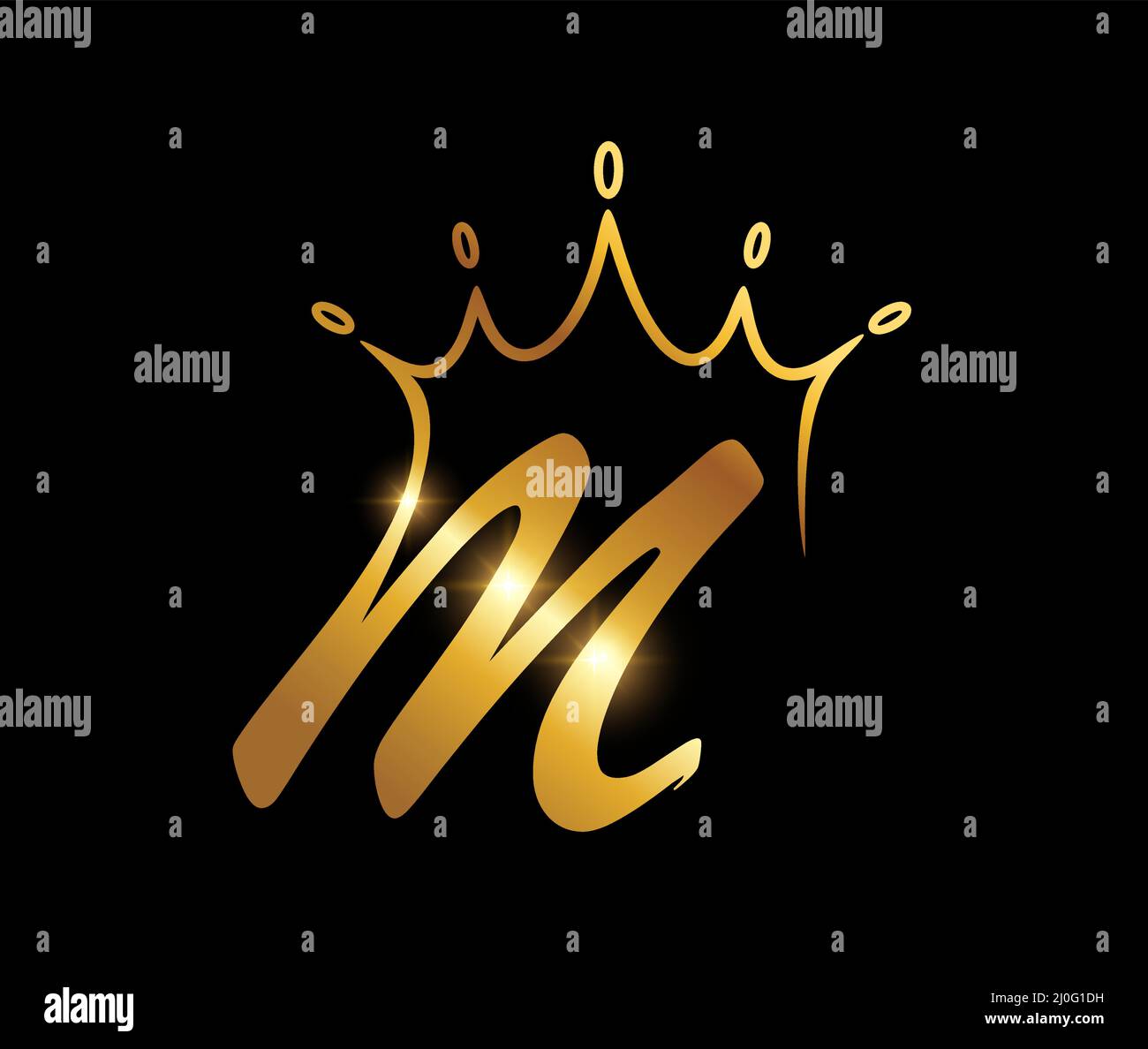 Letter M With Crown