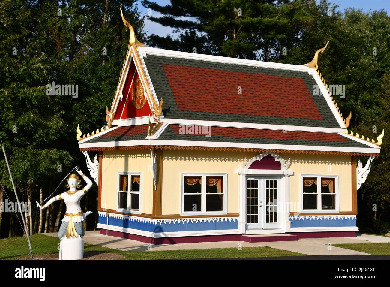 Lao Buddha Ariyamedtaram Temple in Morris, Connecticut Stock Photo - Alamy