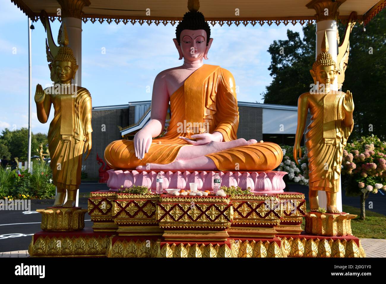 Lao Buddha Ariyamedtaram Temple in Morris, Connecticut Stock Photo - Alamy