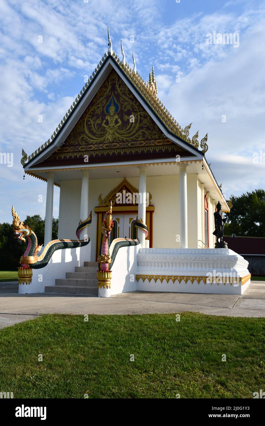 Lao Buddha Ariyamedtaram Temple in Morris, Connecticut Stock Photo - Alamy
