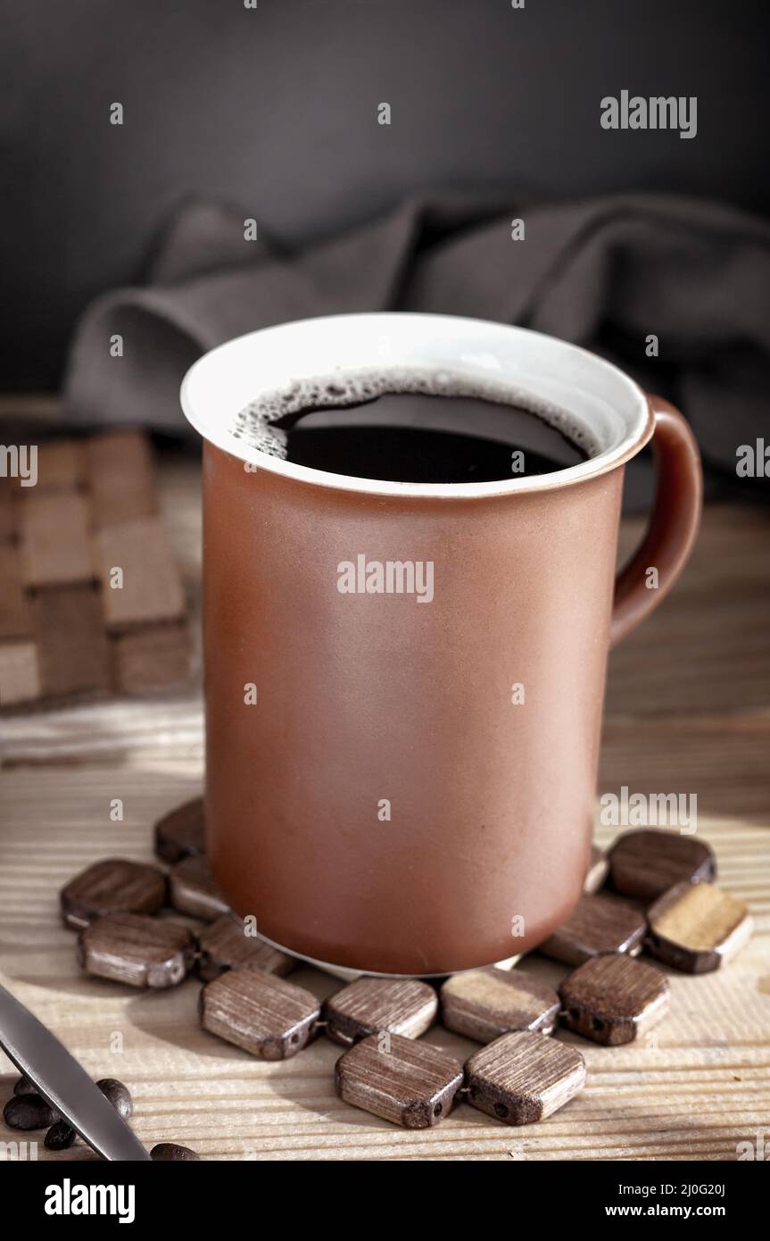 Hot black coffee steam in hi-res stock photography and images - Alamy