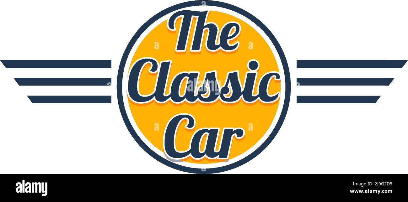 Classic car typography design illustration Stock Vector Image & Art - Alamy