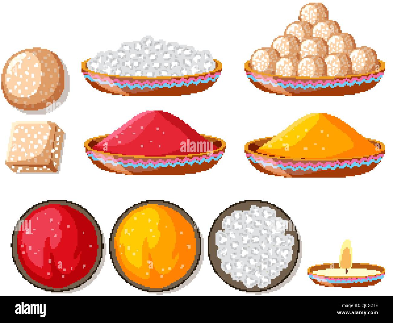Plates of indian food Stock Vector Images - Alamy
