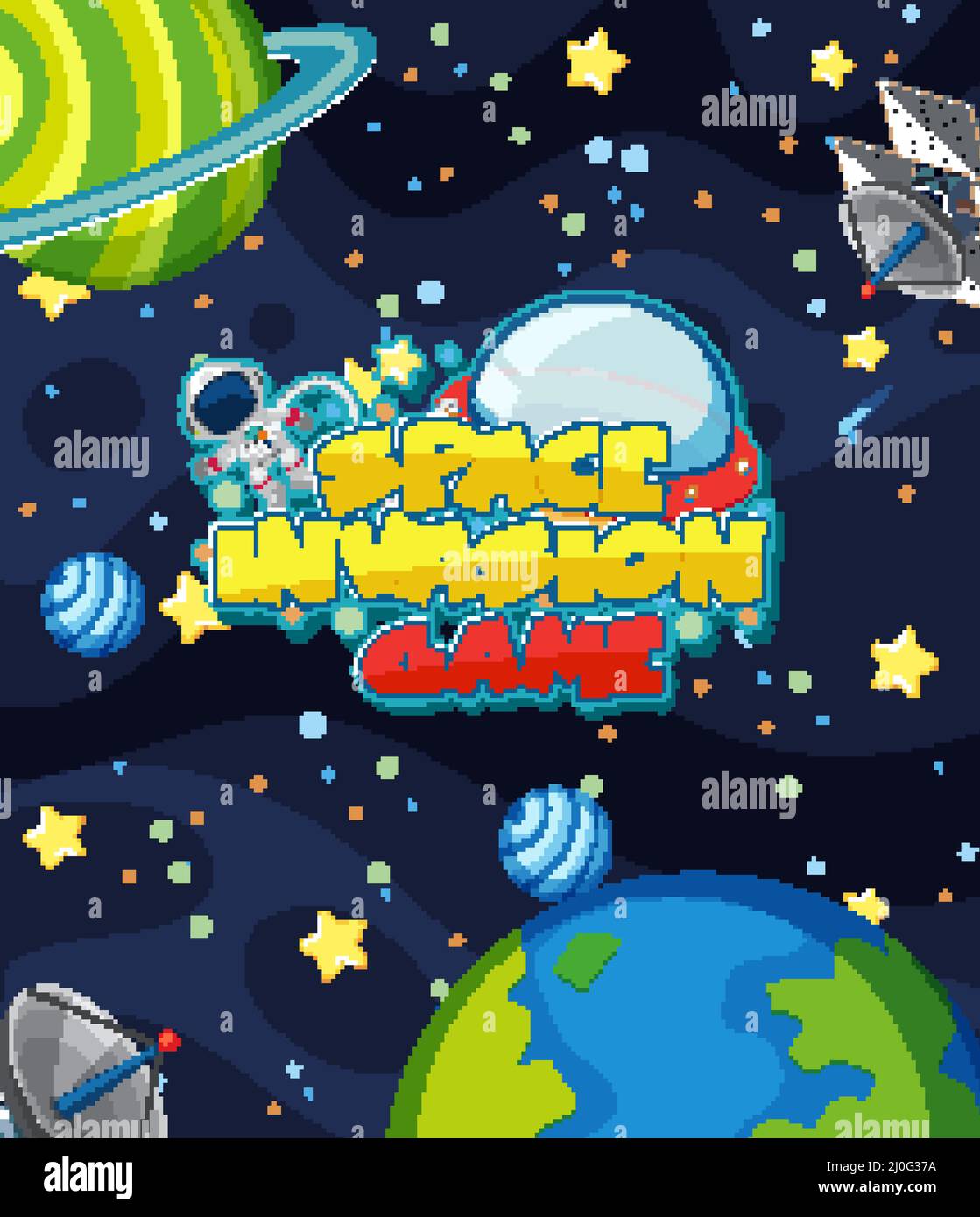 Space element in space background illustration Stock Vector Image & Art ...